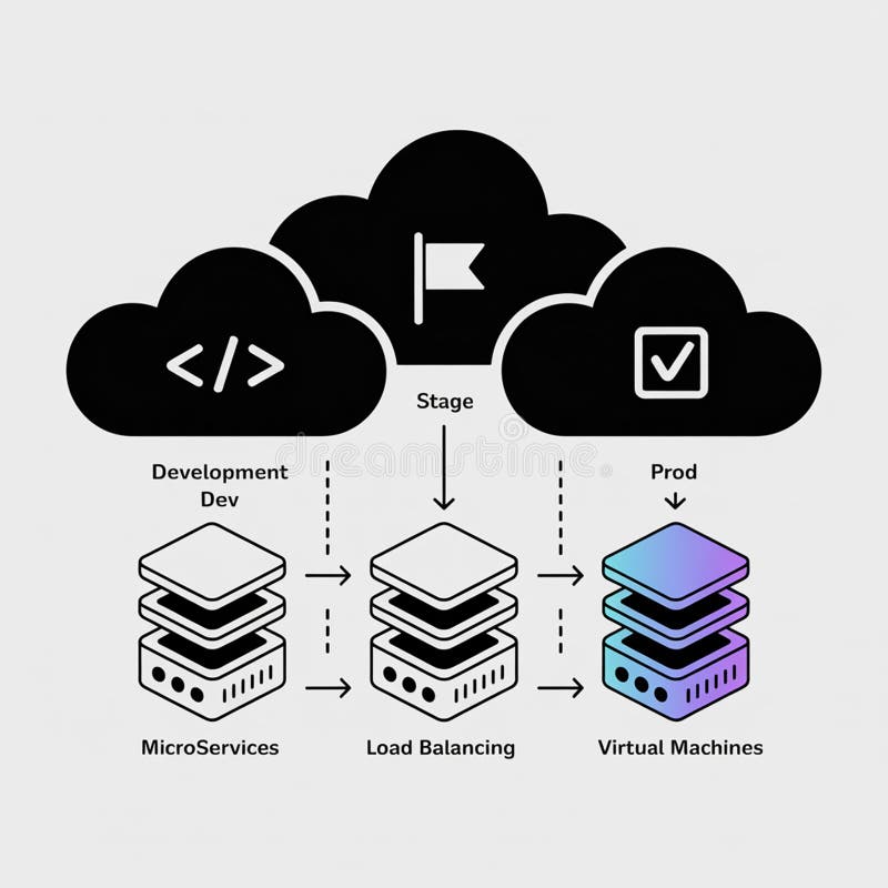 Load Balancing Concept Stock Illustrations – 230 Load Balancing Concept ...
