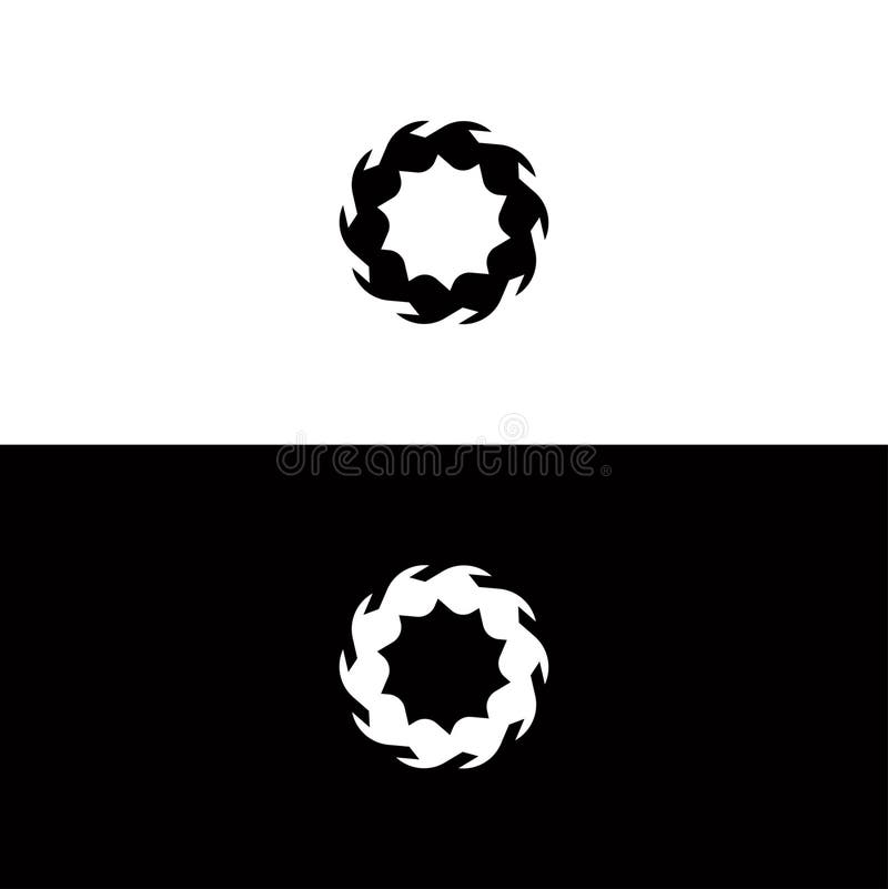 Black and White Different Circle Vector Logo Stock Vector ...