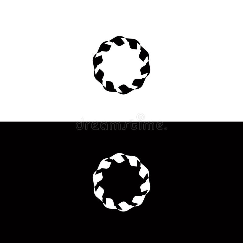 Black and White Different Circle Vector Logo Stock Vector ...