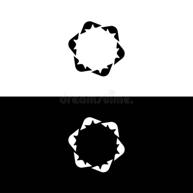 Black and White Different Circle Vector Logo Stock Vector ...