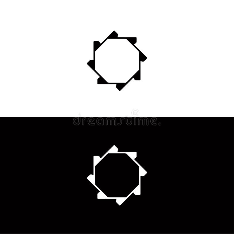 Black and White Different Circle Vector Logo Stock Vector ...