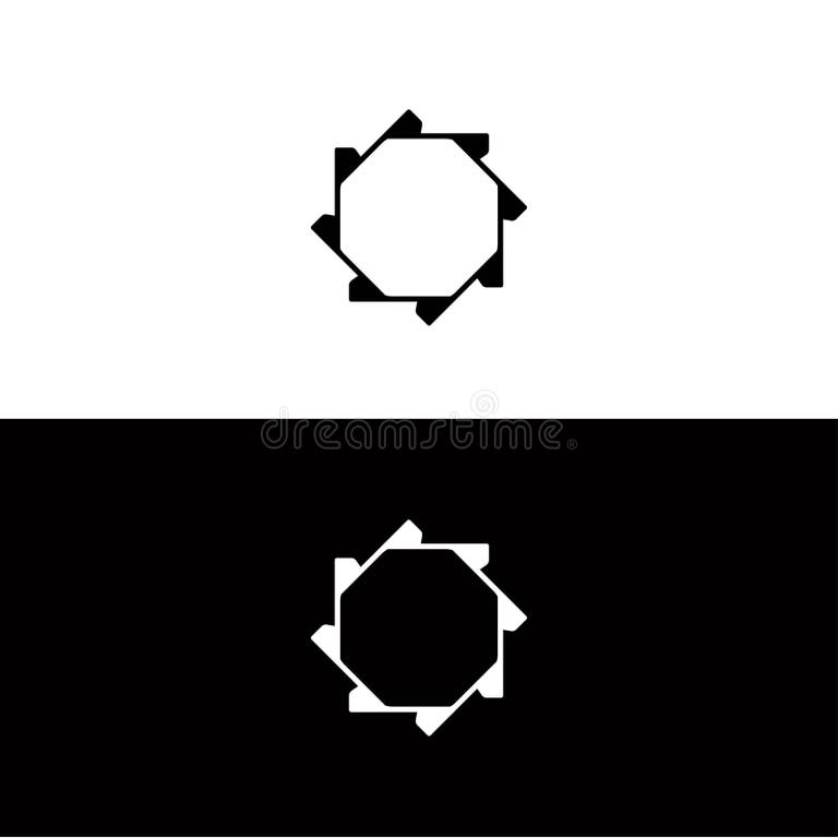 Black and White Different Circle Vector Logo Stock Vector ...