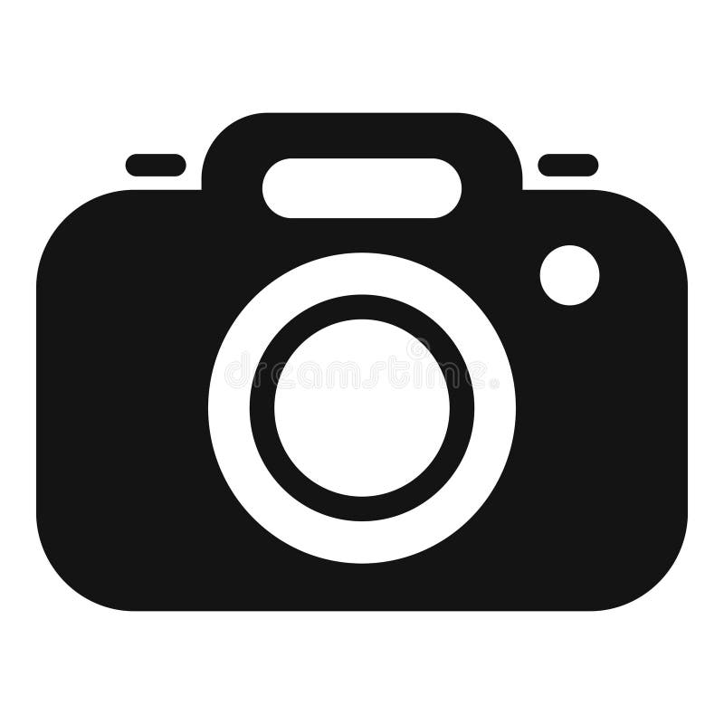 Black and White Digital Camera Icon Depicting Photography Stock ...
