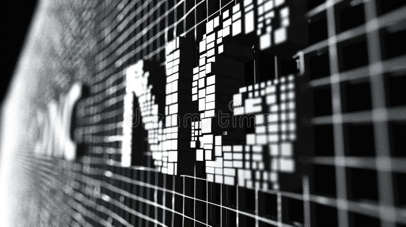 Black and White Digital Rendering of the Word NG in Block Letters ...