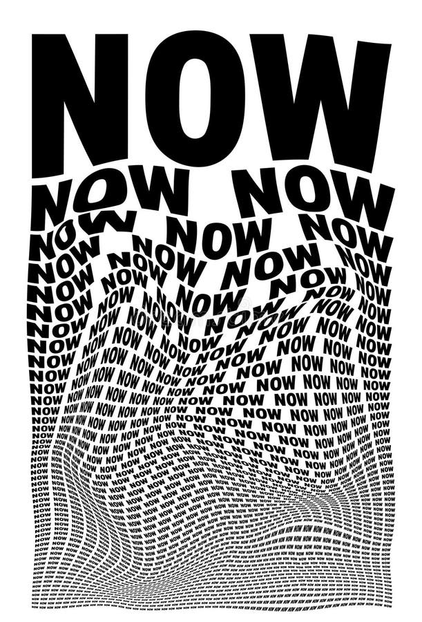 Black and White Distorted Background Composed of Now Decreasing Words ...