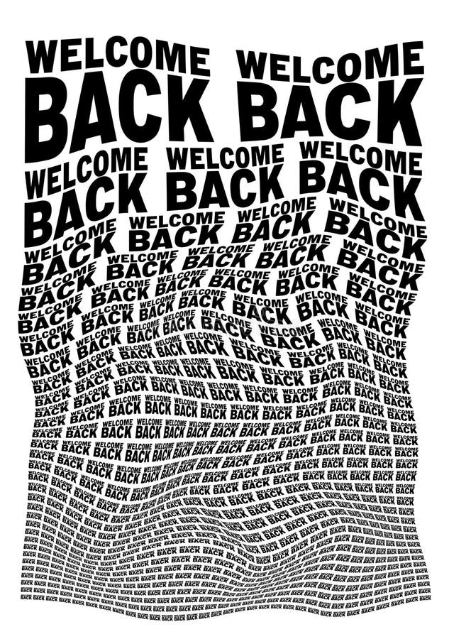 Black and White Distorted Background Composed of Welcome Back ...