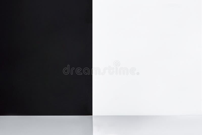 Black and White Divided Wall. Background Stock Photo - Image of black ...