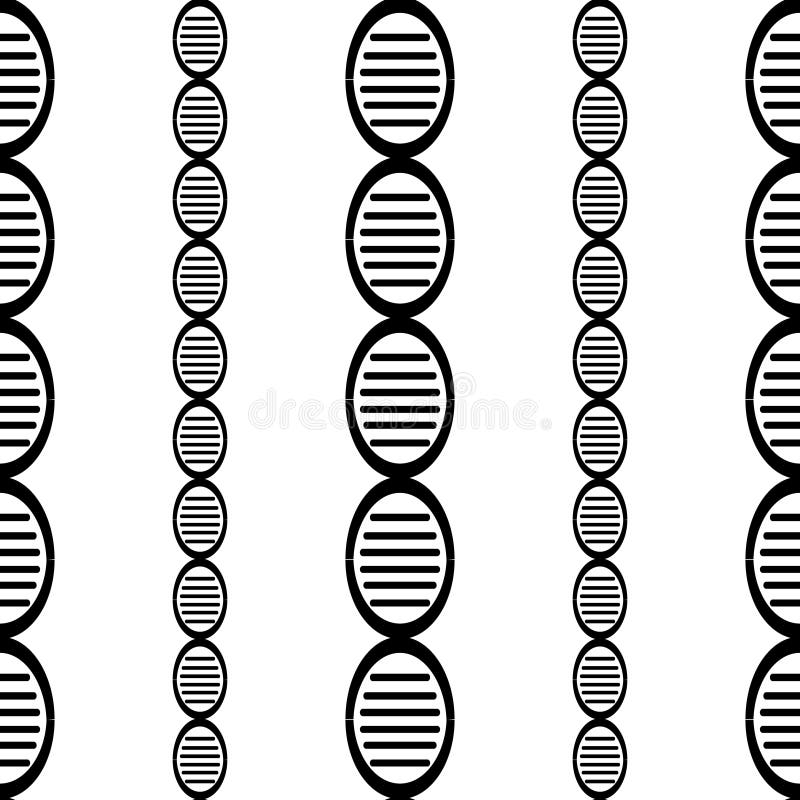 Black and White DNA Genome Simple Seamless Pattern Eps10 Stock Vector ...