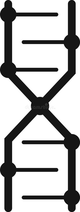 Black and White DNA Strand Forming an X Shape, Symbolizing the ...
