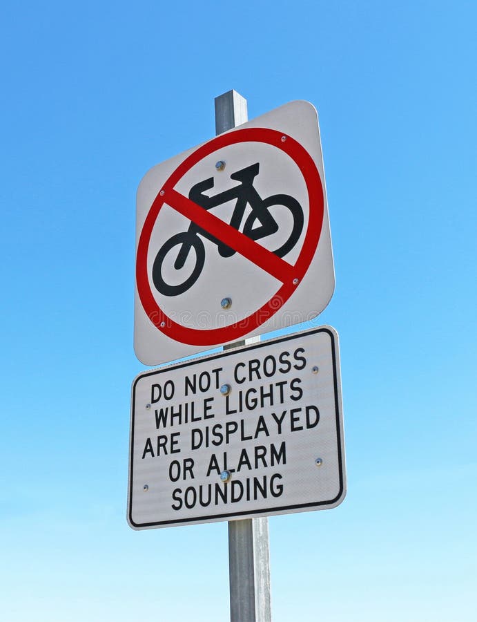 Black and White Do Not Cross while Lights are Displayed or Alarm ...