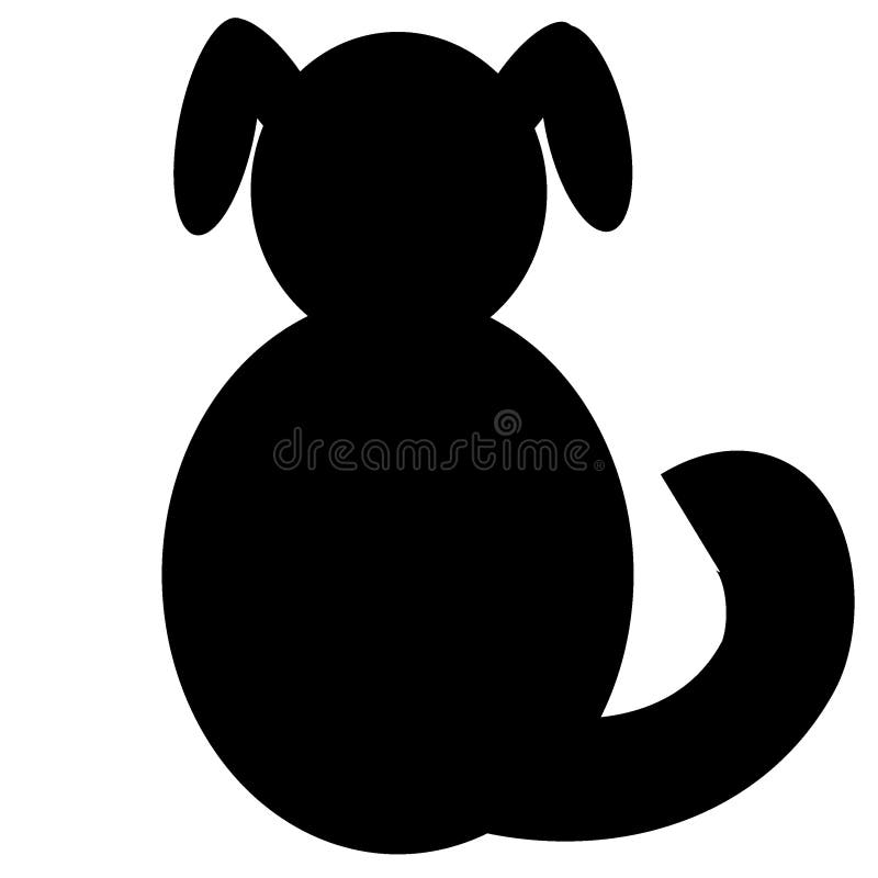 Black and white dog shadow stock photo. Illustration of circle - 253202930