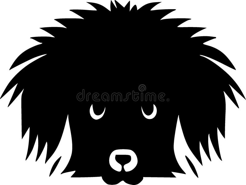 Black and White of Dog Shape Stock Illustration - Illustration of ...
