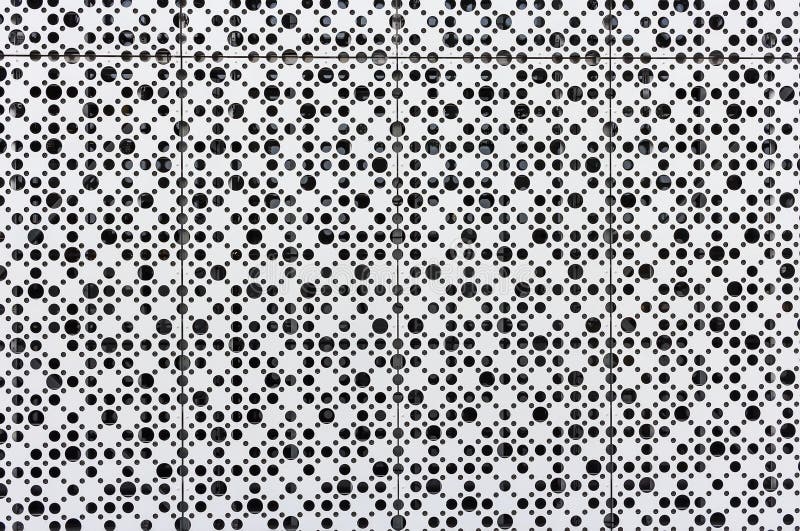 Black Doted Circle Shape Tile Texture in White Flower Shape Pattern on ...