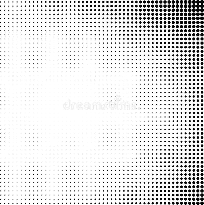 Black and White Dotted Halftone Background. Stock Vector - Illustration ...