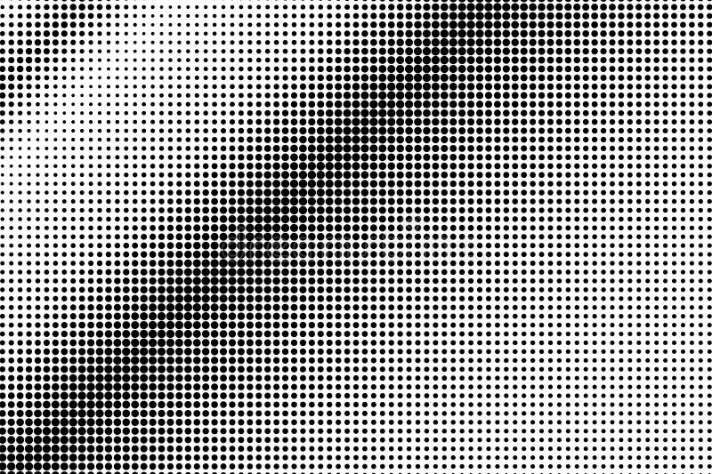 Black and White Dotted Halftone with Diagonal Gradient. Regular Vector ...