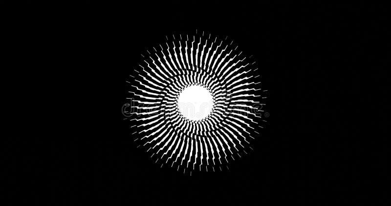 Black and White Dotted Spiral Circles. Seamless Looping Animation Stock ...