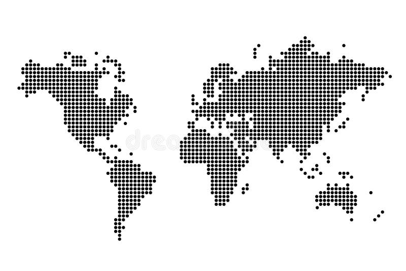 Simple Abstract World Map Black White Stock Illustrations – 6,966 ...