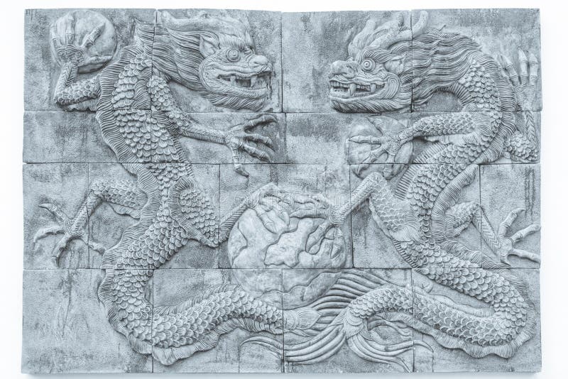 Black and White Dragon Brick Wall Texture Background / Wall Text Stock ...