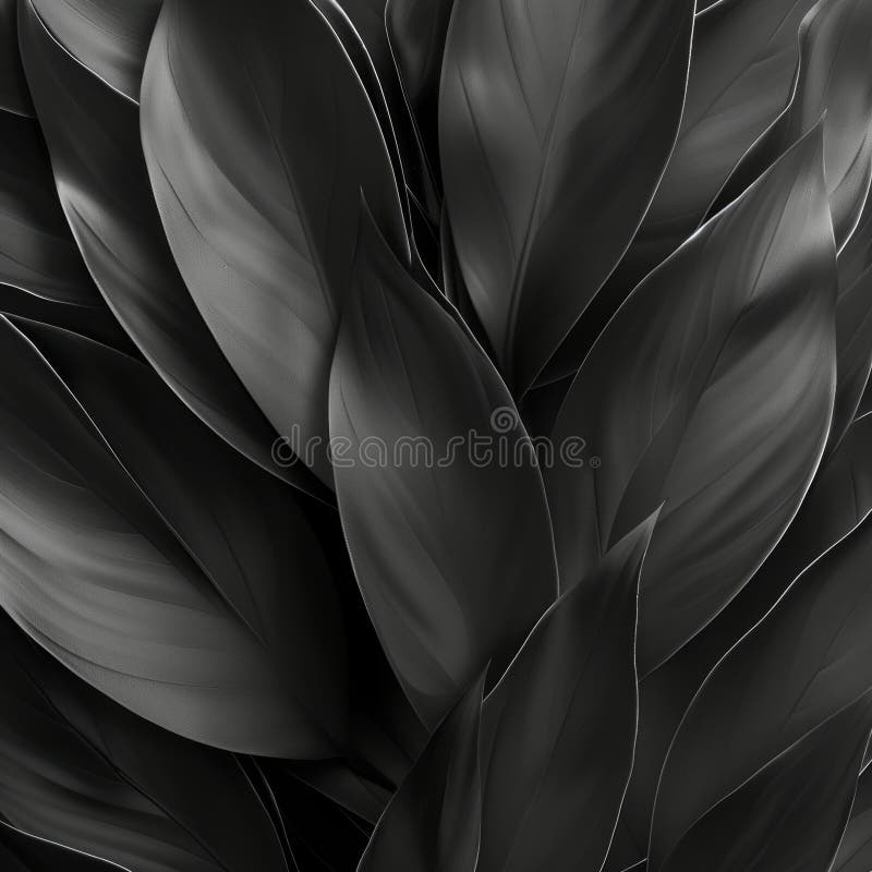 Black and White Dramatic Floral Background, Abstract Plant Pattern ...