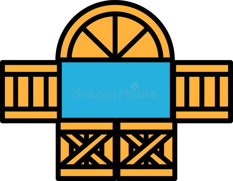 Black and White Drawing of a Barn with a Window and a Black Board Stock ...