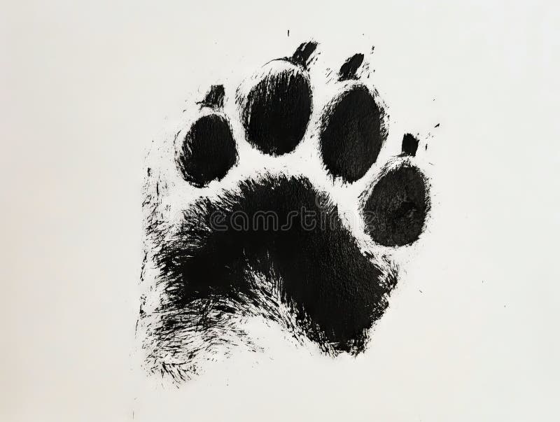 Black Bear Paw Print Logo