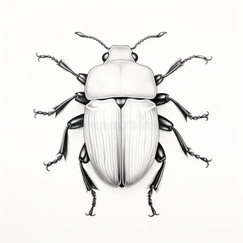 Realistic Beetle Drawings: Meticulous Symmetry and Photorealistic ...