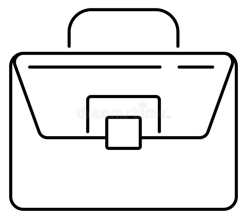 A Black and White Drawing of a Briefcase Stock Illustration ...