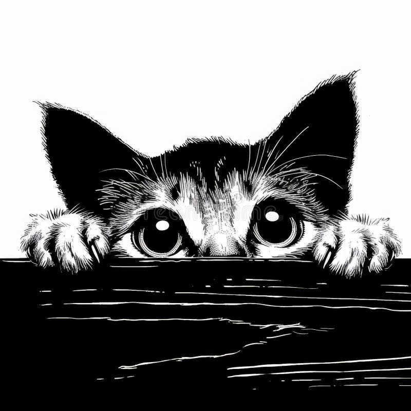 Peeking Over Fence Stock Illustrations – 50 Peeking Over Fence Stock ...