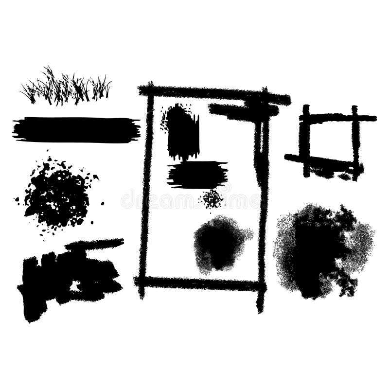 A Black and White Drawing of Different Types of Paint. Stock ... A Black and White Drawing of Different Types of Paint. Stock ...