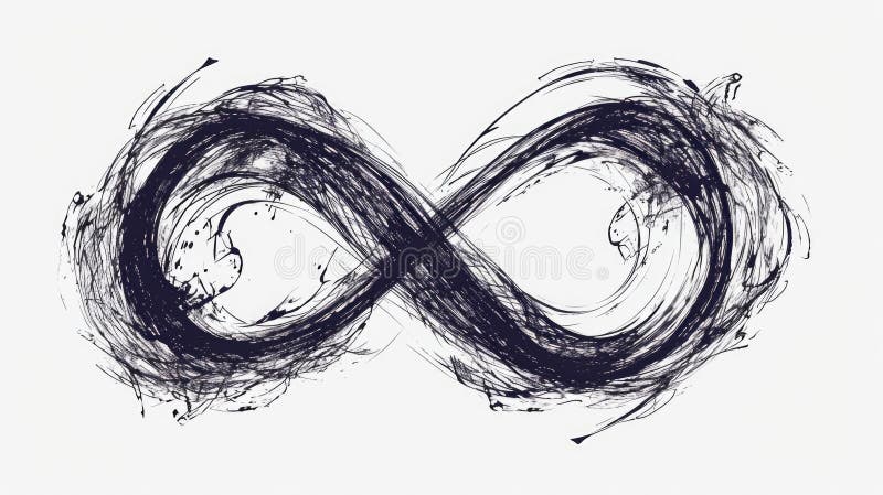 A Black and White Drawing of the Infinite Sign. Can Be Used for Various ...