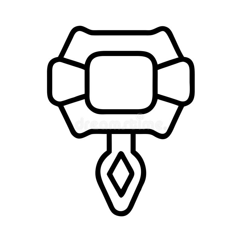 A Black and White Drawing of a Key with a Diamond Shaped Handle Stock ...