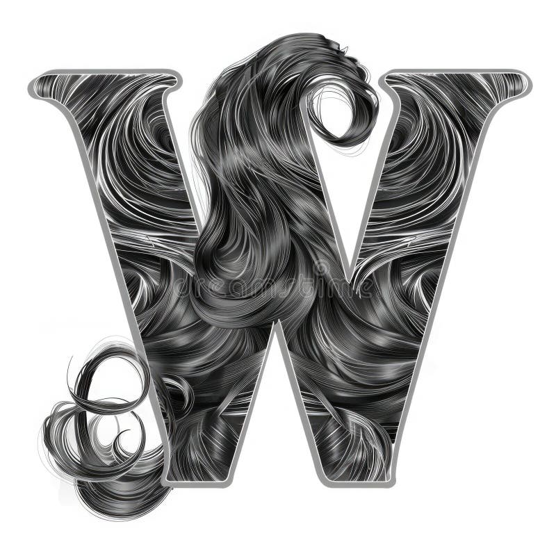 Black White Drawing Letter W Stock Photos - Free & Royalty-Free Stock ...