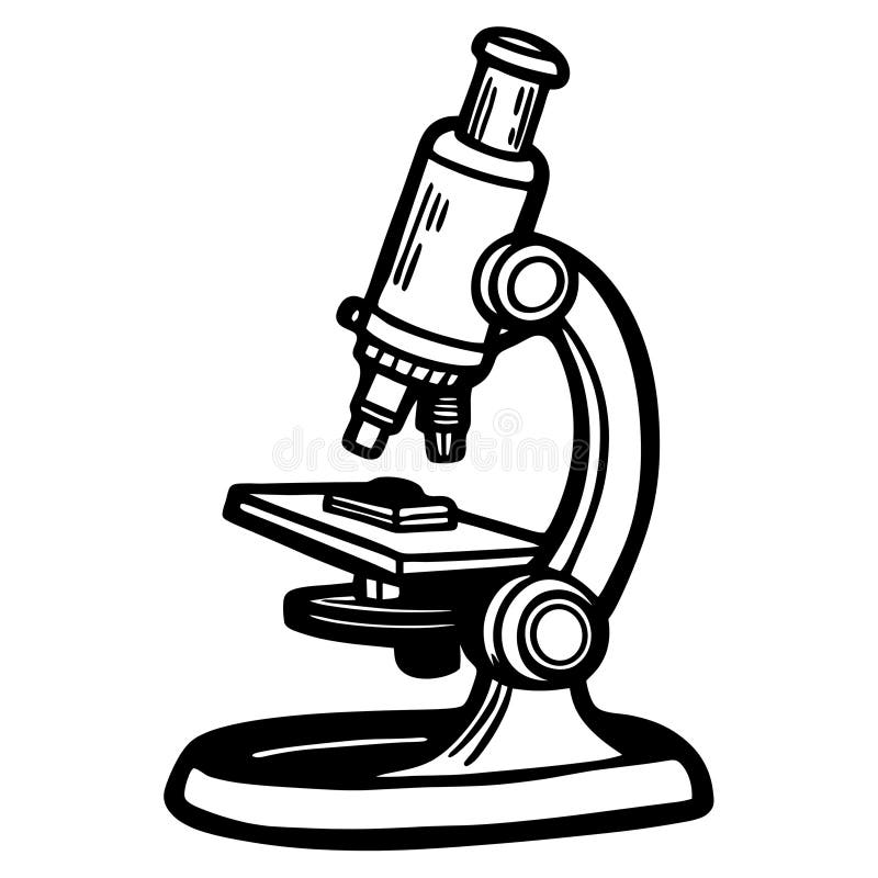 Microscope Drawing Simple Stock Illustrations – 1,177 Microscope ...