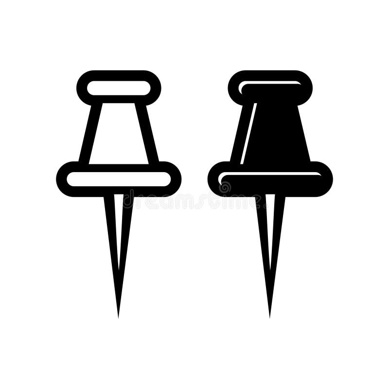 Drawing Pin Black White Stock Illustrations 5715 Drawing Pin Black White Stock Illustrations