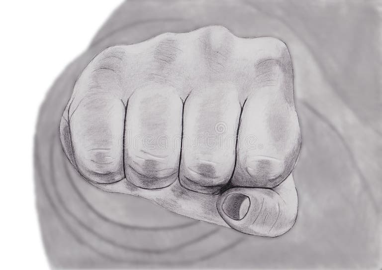 Black-and-white Drawing of a Punch. Stock Image - Image of drawing ...