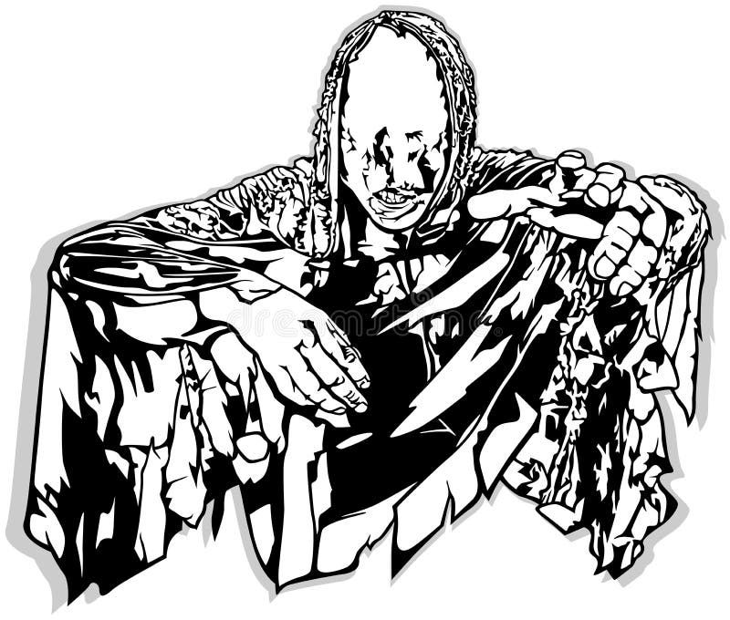 Scary Ghost without a Face stock vector. Illustration of ghostly ...