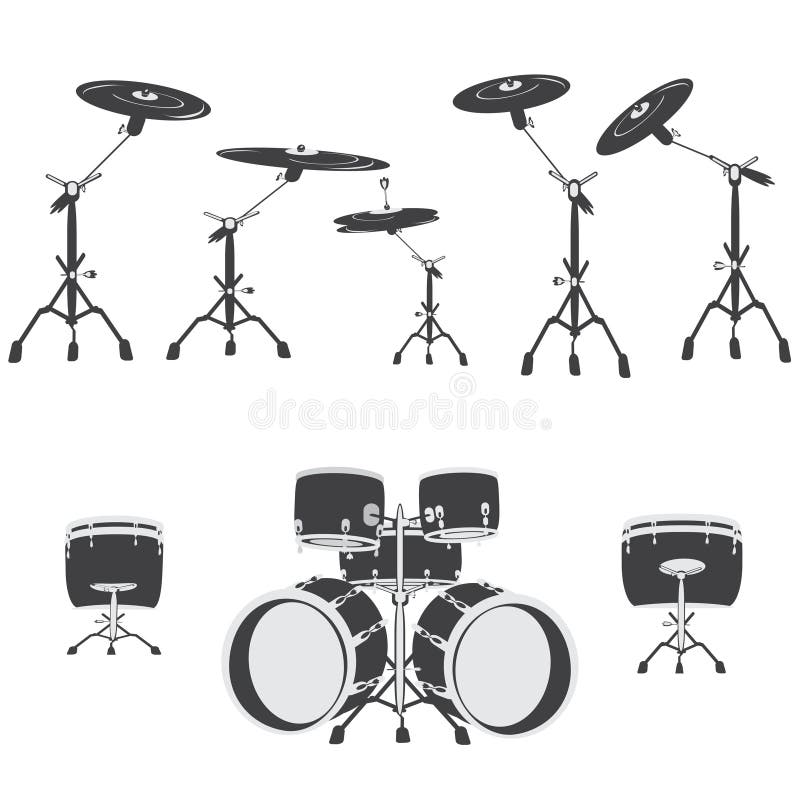 Drum Set White Stock Illustrations – 14,379 Drum Set White Stock ...