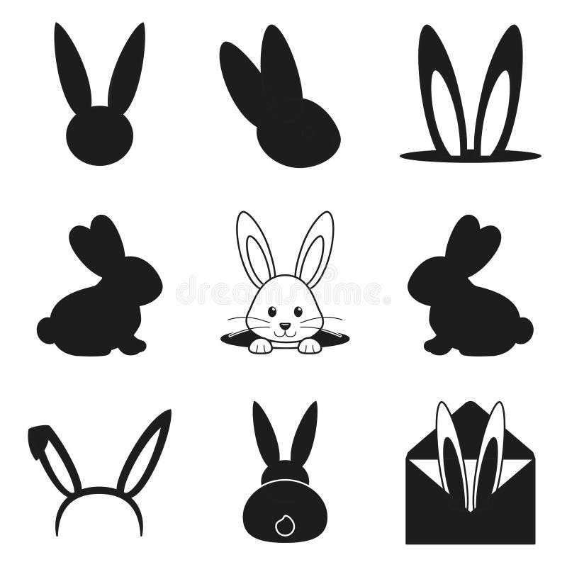 Jack Rabbit Silhouette Clipart