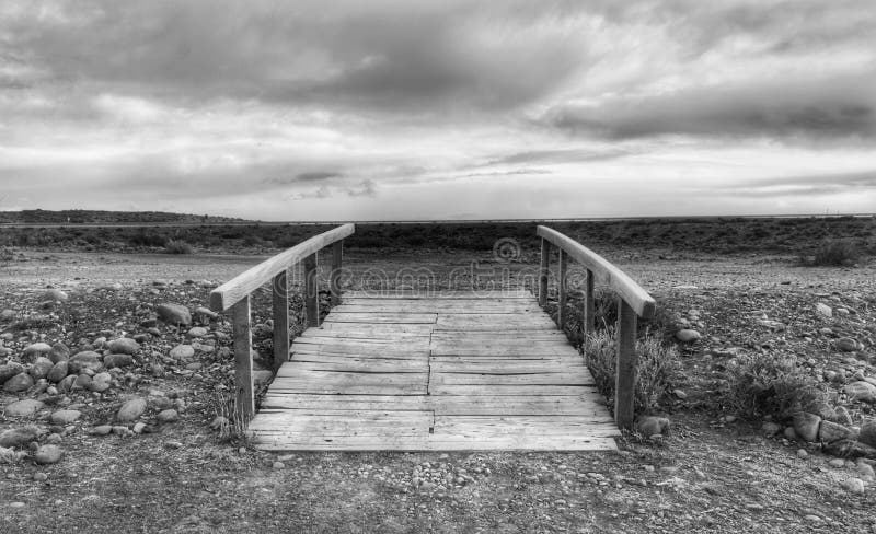 Black and White Empty Bridge Outdoors Nature Landscape Stock Photo ...
