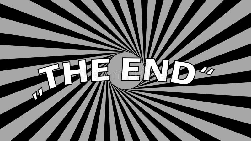 Black and White "the End" Animation - Movie Screen Stock Video - Video ...