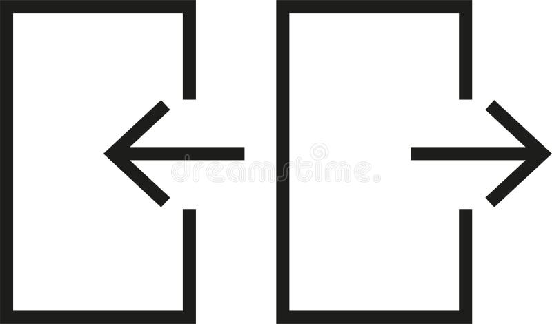 Exit and enter icons stock vector. Illustration of white - 244321046