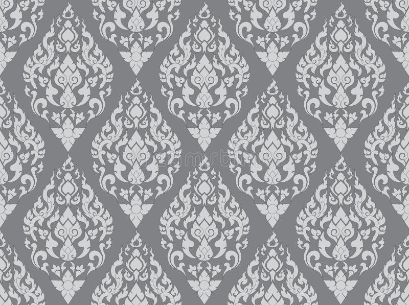 Black and White Ethnic Embroidery Seamless Pattern Background Vector ...