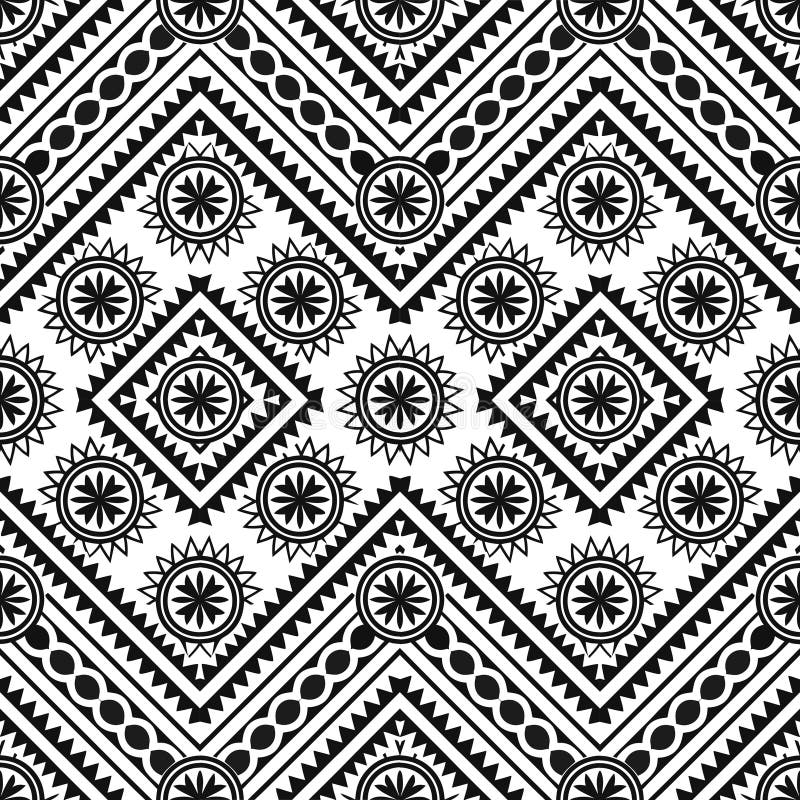 Aztec Background Black And White