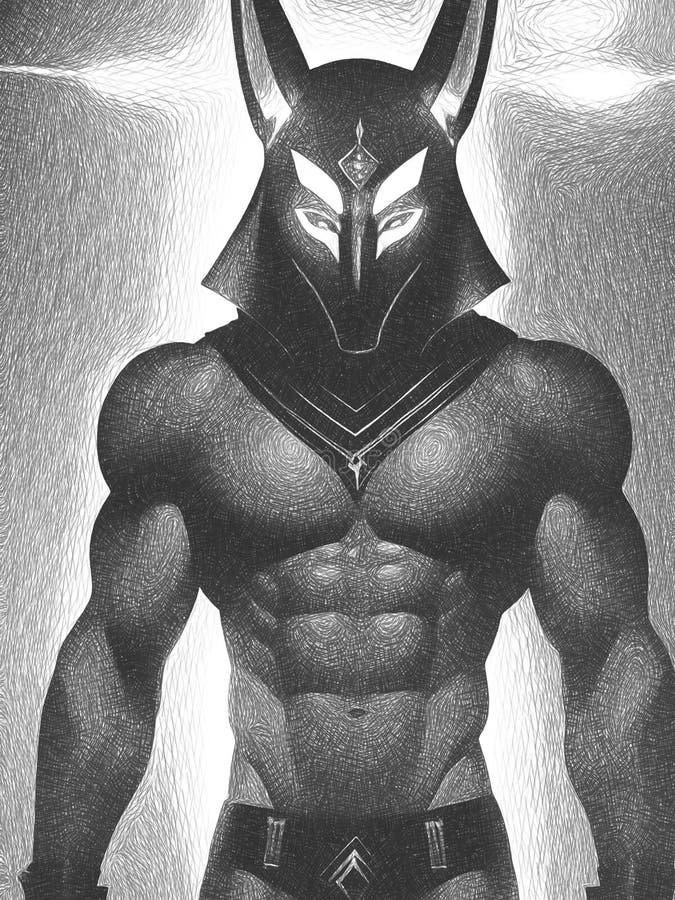 Black and White of Evil Man, Drawing Sketch, Ai Generated Stock ...