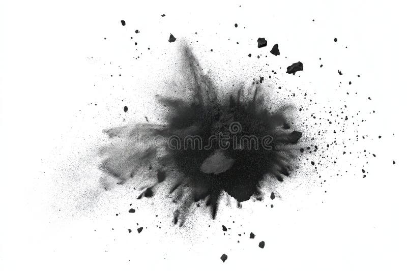 Black and White Explosion Dynamic Diagonal Line. Small Black Particles ...