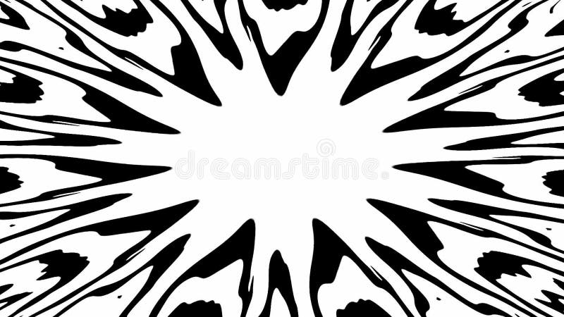 Black and White Psychedelic Patterns with a Distorted Edge. Stock Video ...