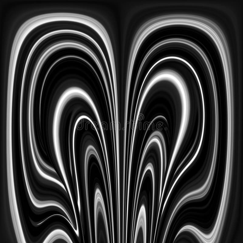 Black and White Extensive Twin Loop on a Plain Dark Background Stock ...