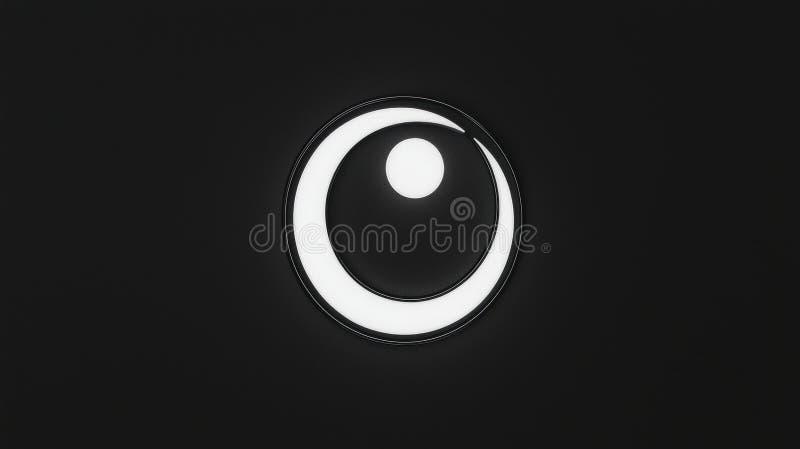 A Black and White Eye with a White Circle Inside. Stock Photo - Image ...