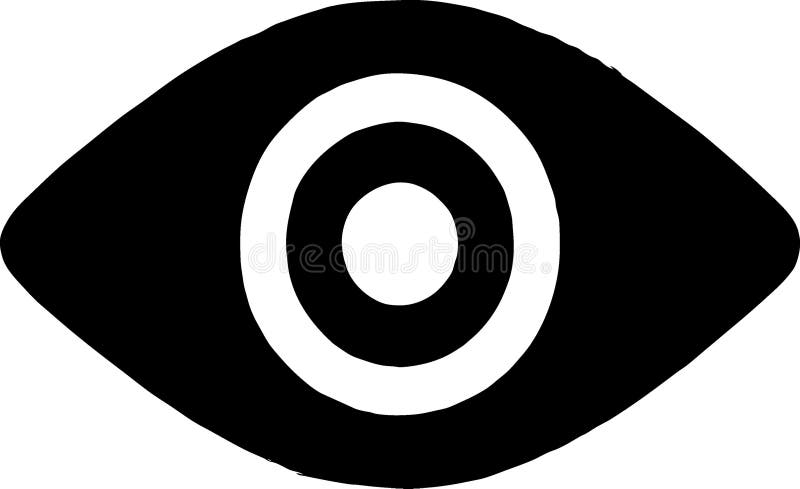 Black and White of Eye Icon Illustration Stock Illustration ...