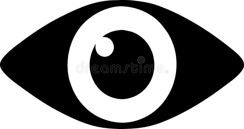 Black and White of Eye Icon Illustration Stock Illustration ...